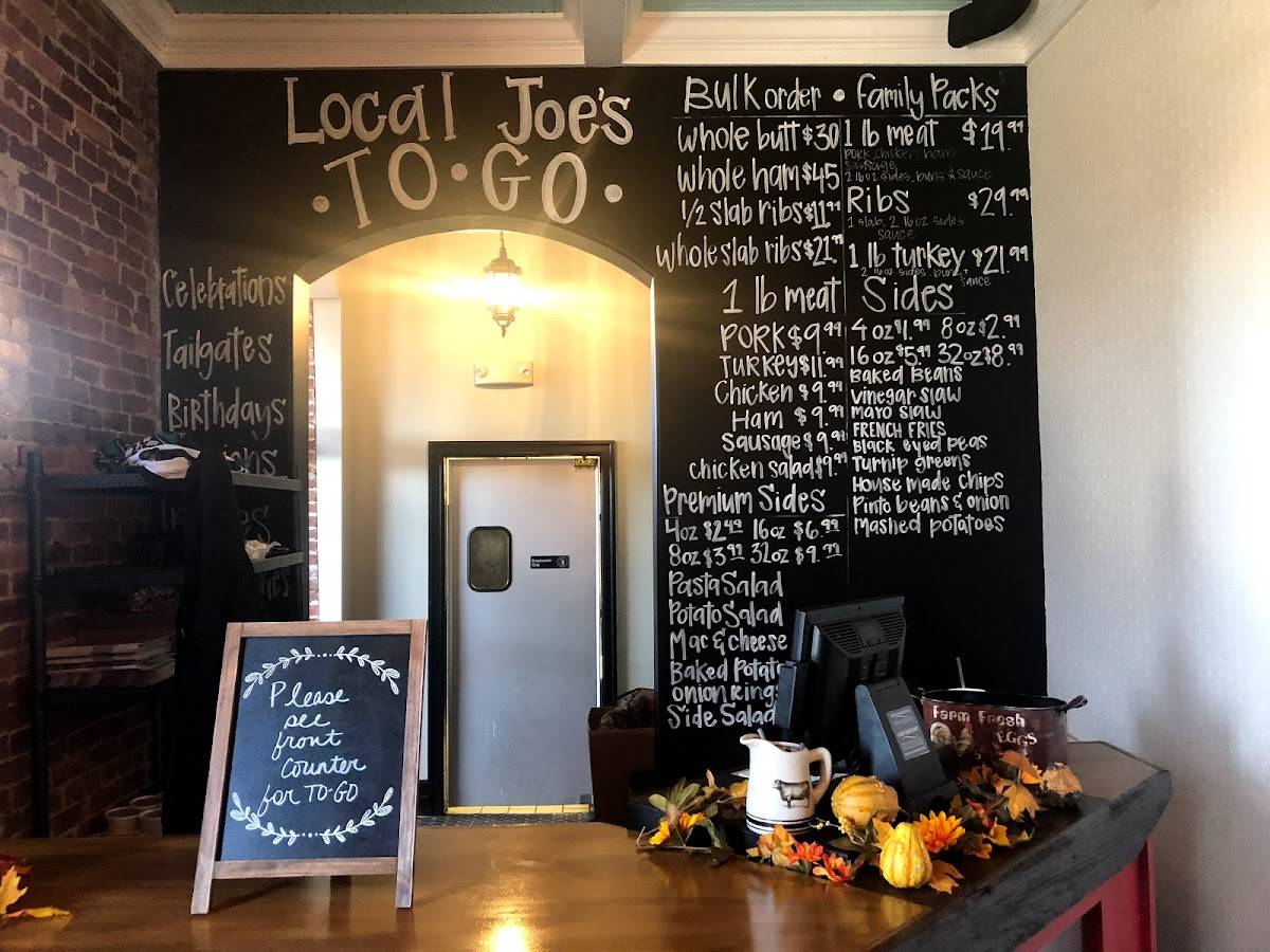 Menu at Local Joe’s Albertville BBQ, Albertville