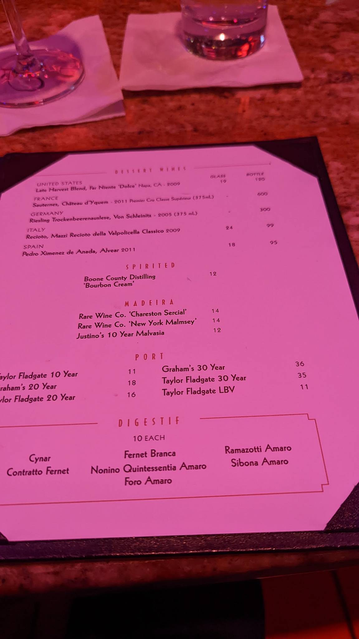 Menu at Jeff Ruby's Steakhouse, Louisville, Louisville