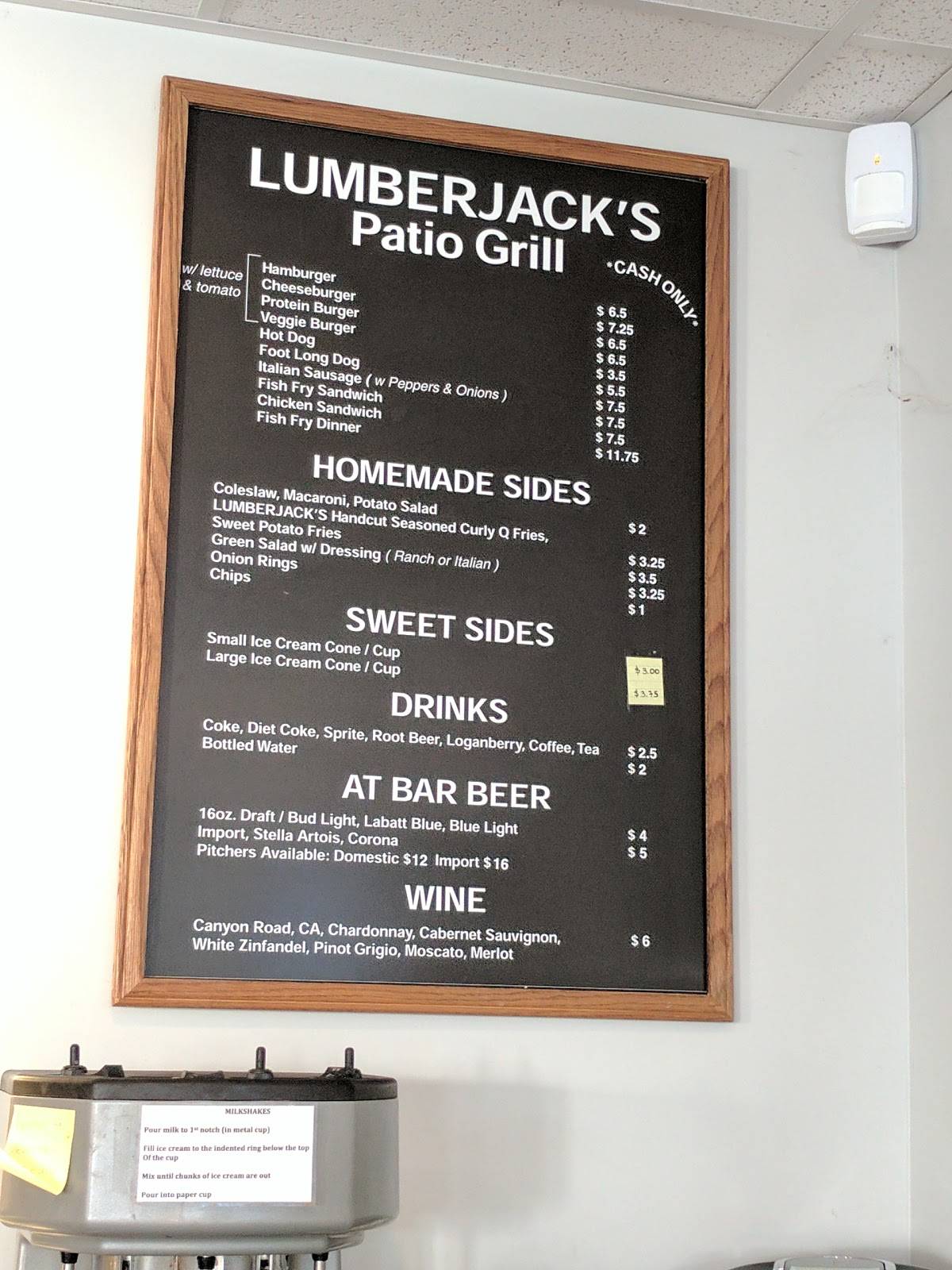Menu at LumberJack's Patio Grill pub & bar, North Tonawanda