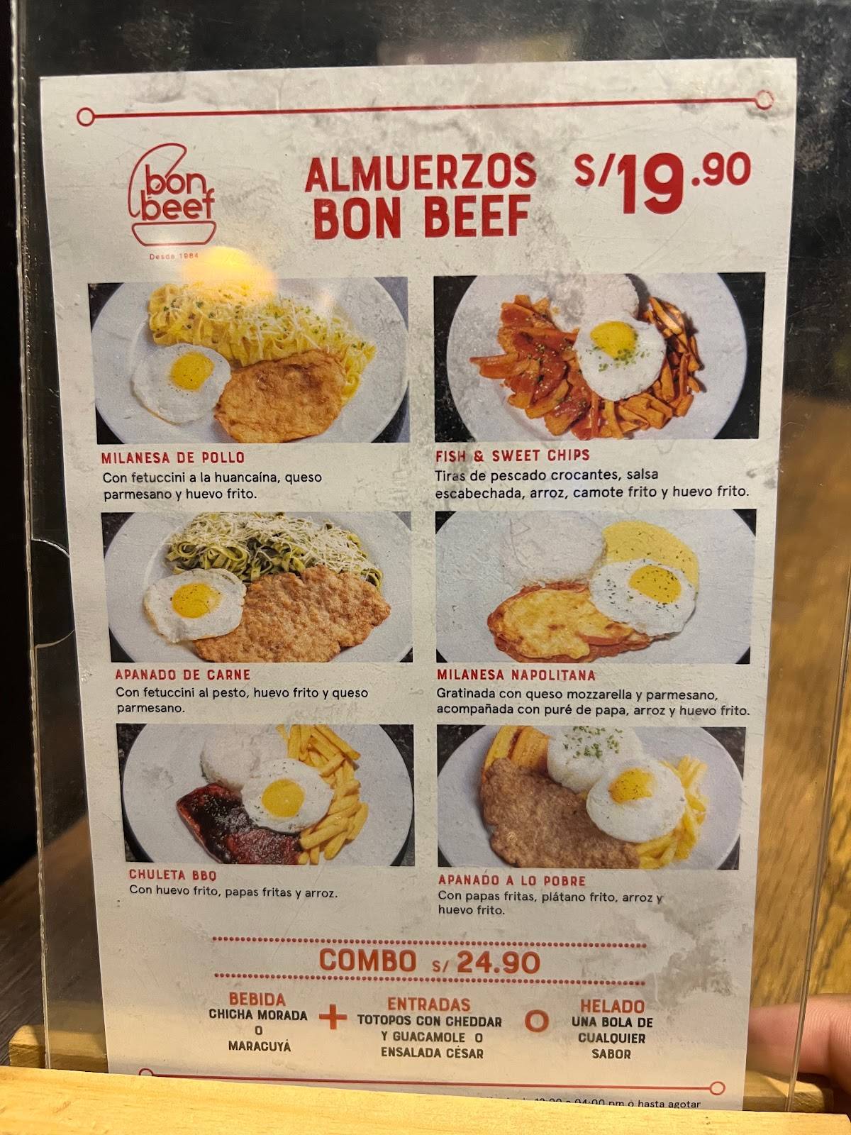 Carta del pub y bar Bon Beef - Paseo Fibra (Magdalena), Lima, 381