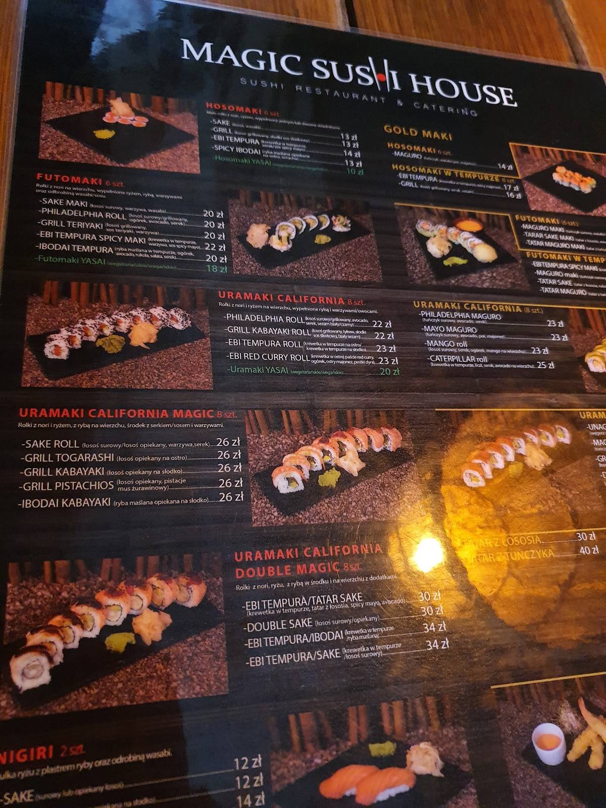 Menu at Magic Sushi House restaurant, Wegrow