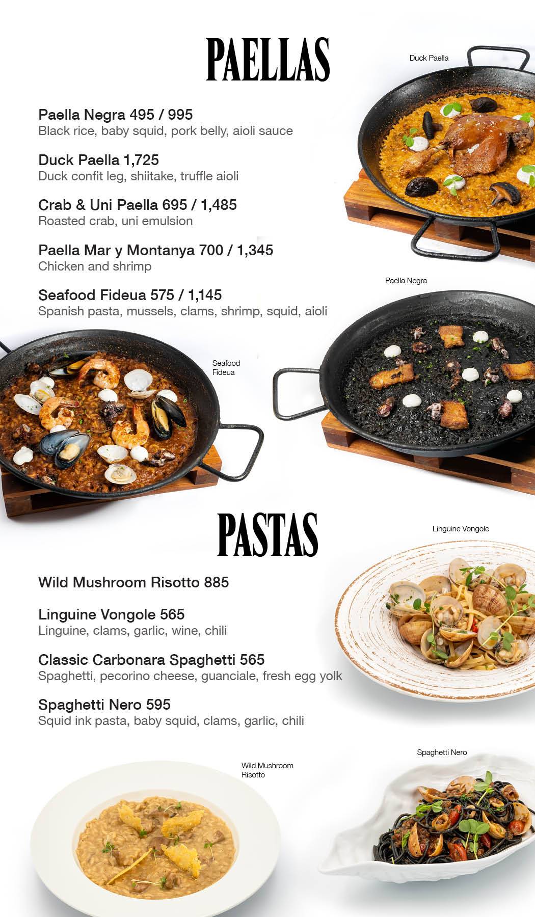 Menu at Las Flores restaurant, Makati, Salcedo Village