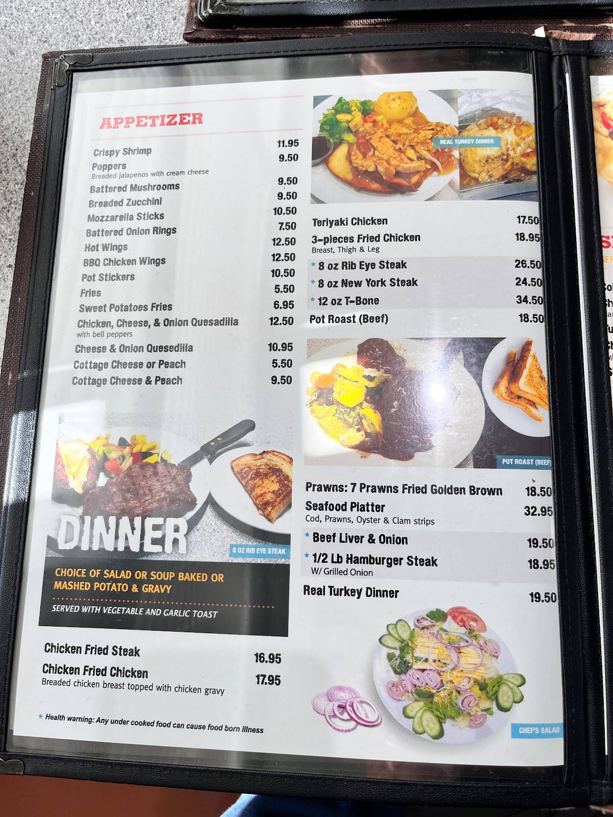 Menu at Mama's Table restaurant, Santa Clarita