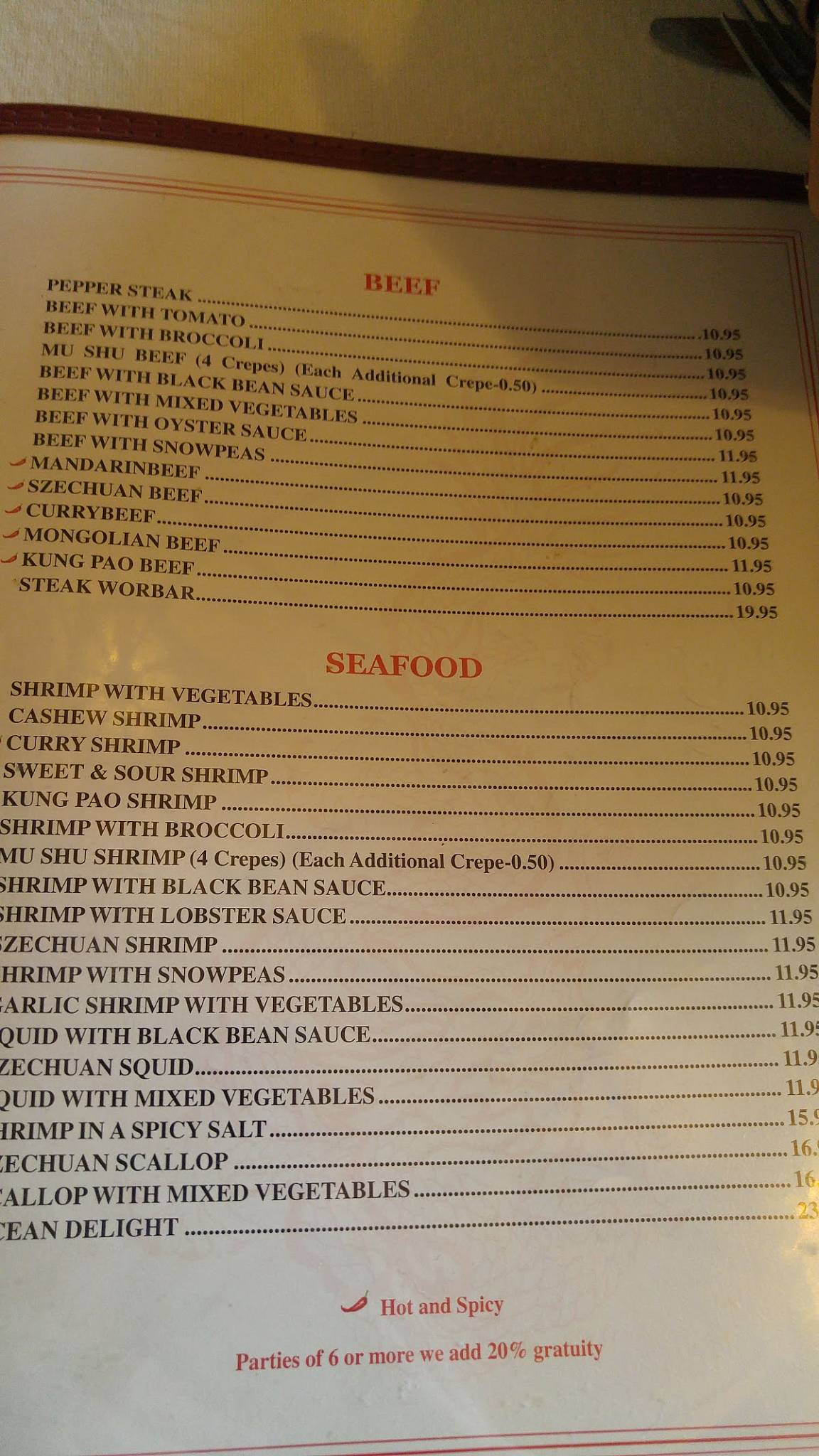Menu at Mandarin Restaurant, Albuquerque, Carlisle Blvd NE