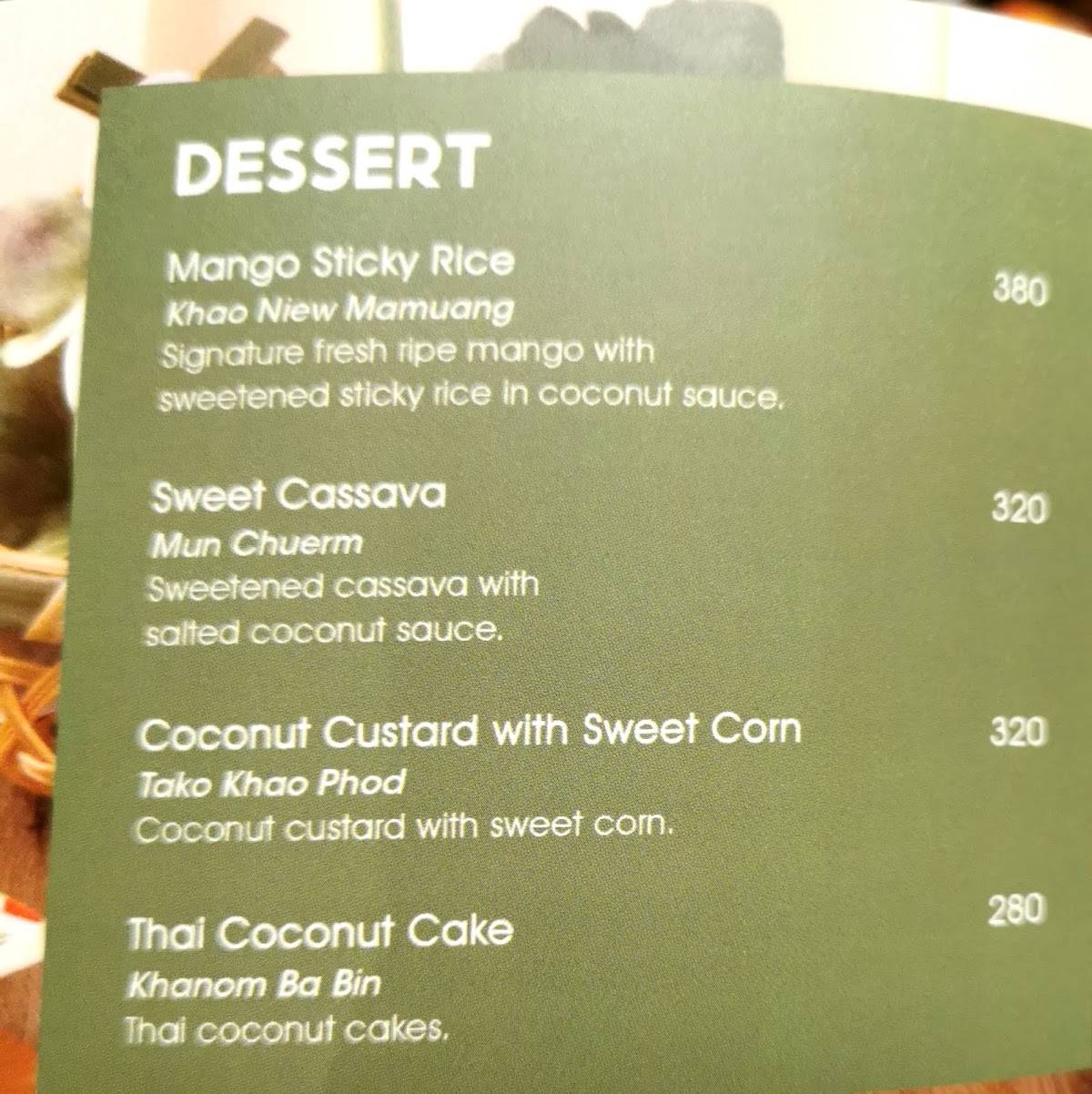 Menu at Mango Tree Cafe SM Megamall, Mandaluyong