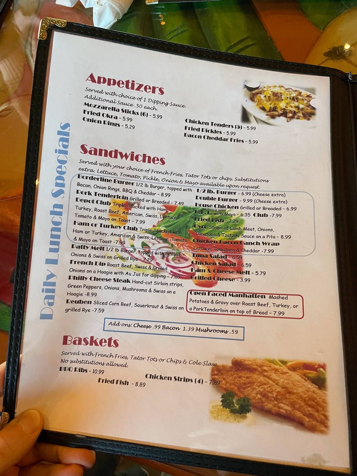 Menu at The Train Station Pancake House restaurant, Marion