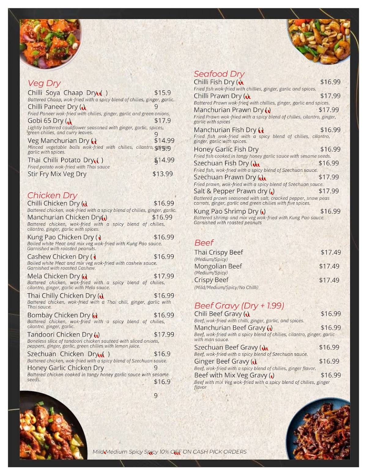 Menu at Mela Kitchen (Authentic Indian Chinese Hakka Cuisine ...