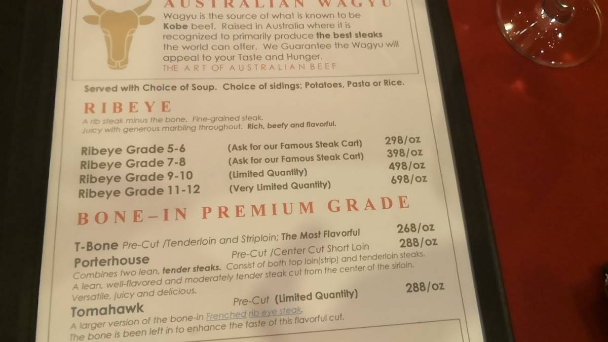 Menu at Melo's Steak House steakhouse, Taguig, H22V+VQW