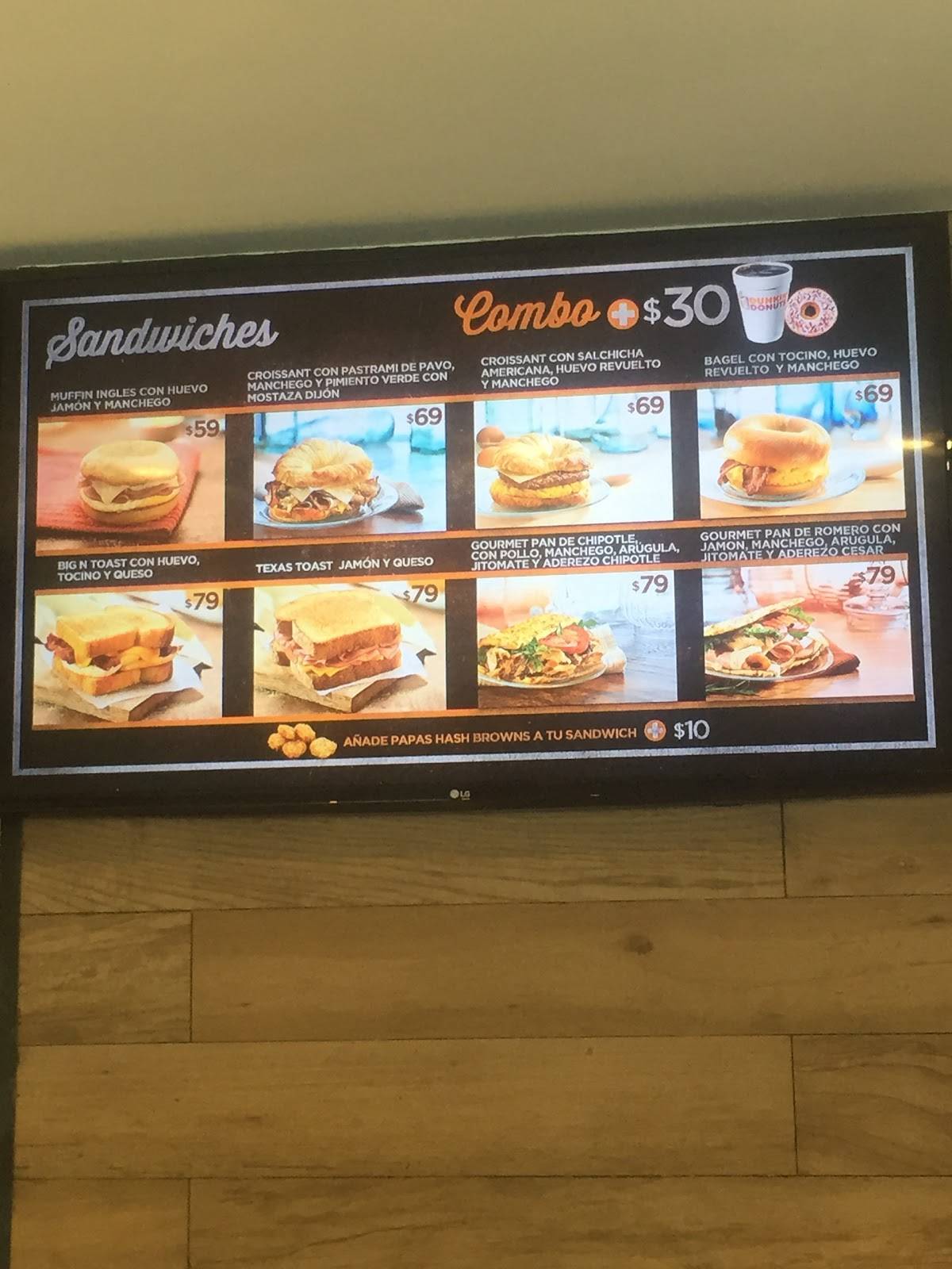 Carta del café Dunkin' Donuts, Merida, Calle 31 Circuito Colonias 140 y ...