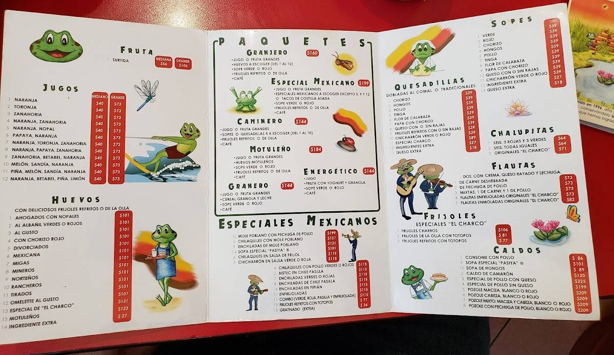Carta del restaurante El Charco del las Ranas Pedregal, Ciudad del ...