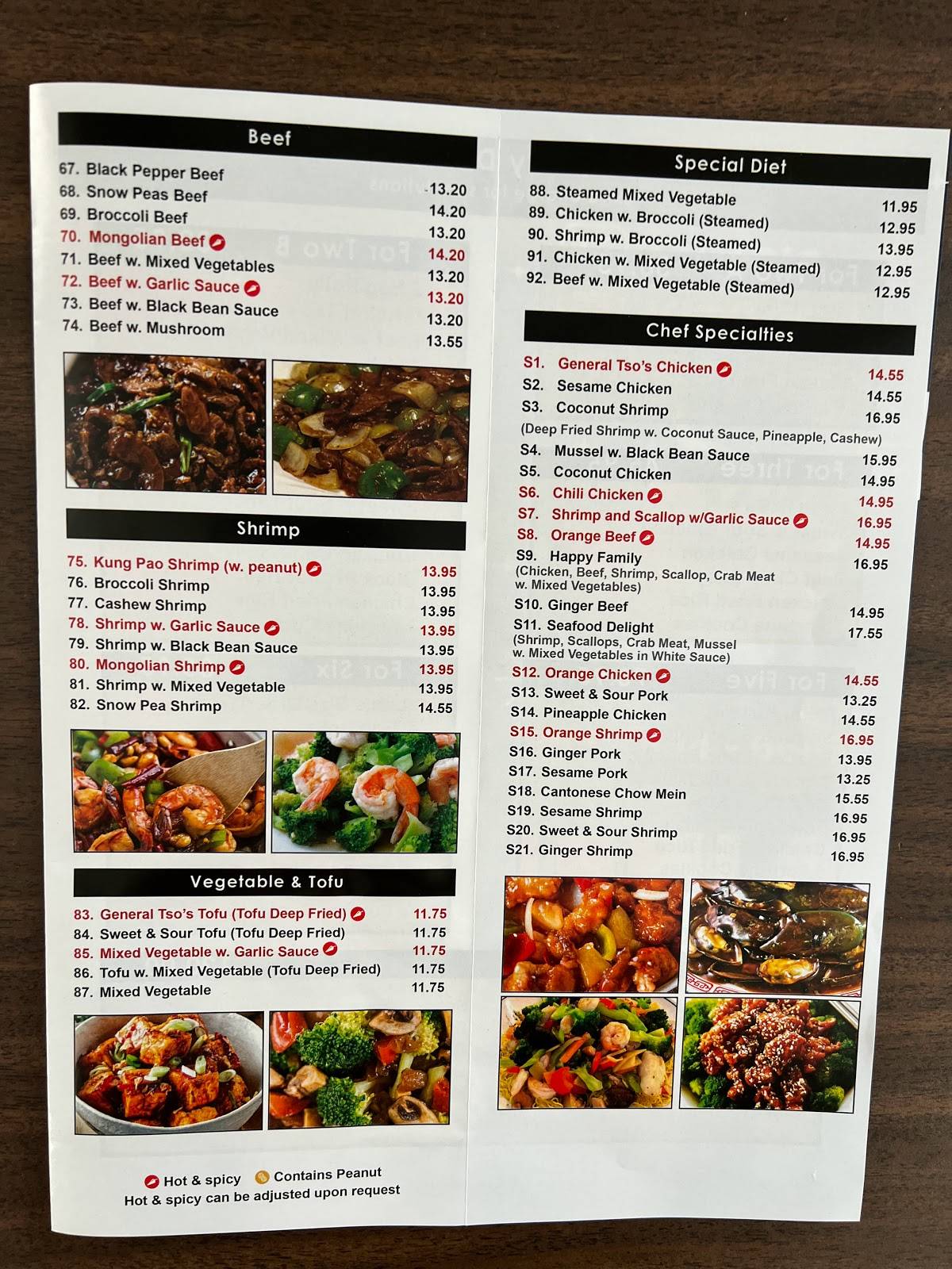Menu at Ming's Kitchen restaurant, Port Colborne