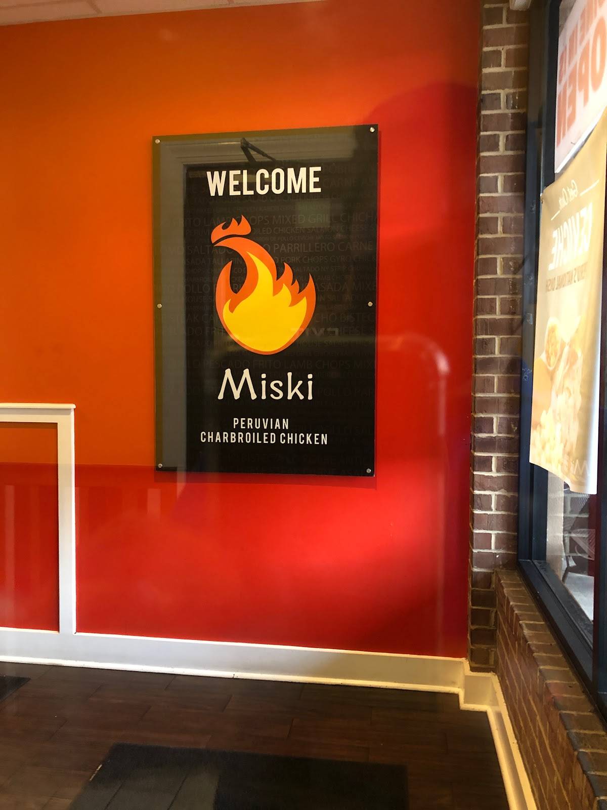 Menu at Miski Peruvian Charbroiled Chicken restaurant, Owings Mills