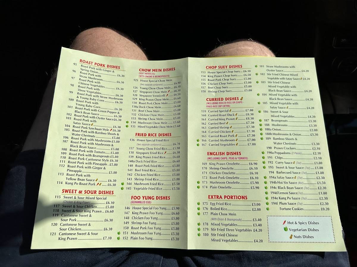 Menu at Full House fast food, Monmouth