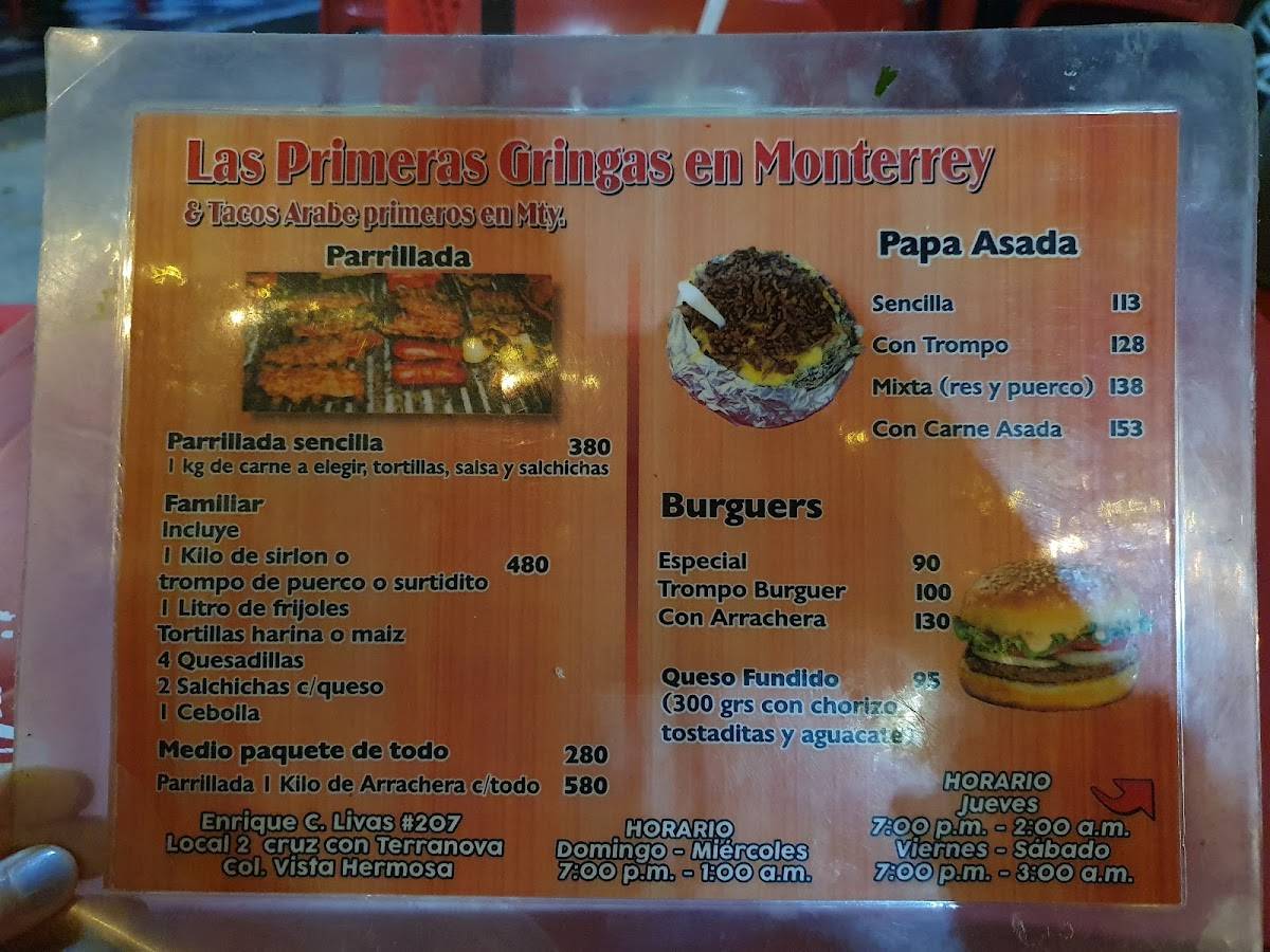 Carta del restaurante Tacos Juan, Monterrey, C. Dr. Enrique C. Livas ...
