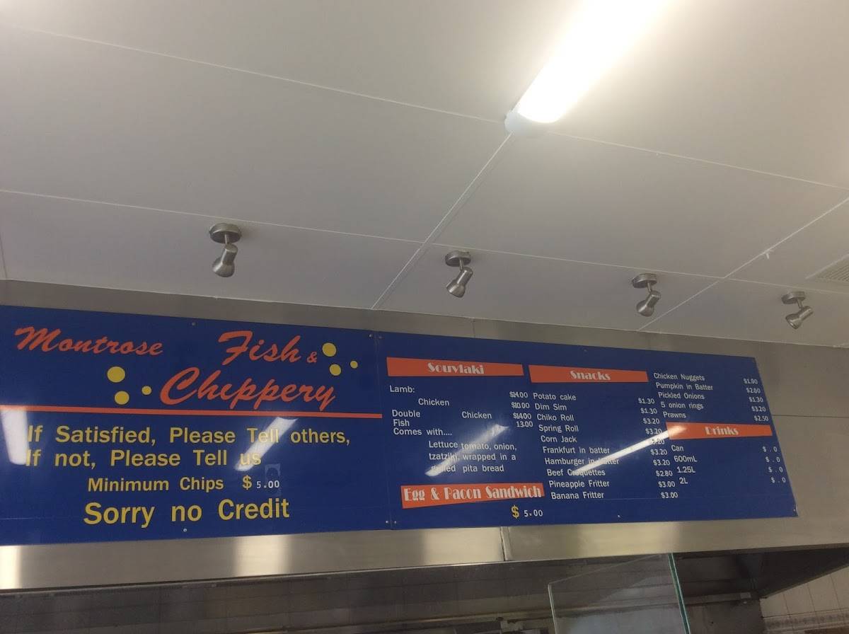 Menu at Montrose Fish & Chippery fast food, Montrose