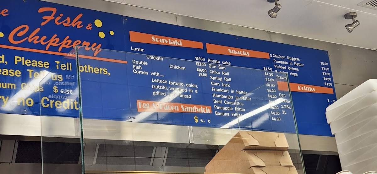 Menu at Montrose Fish & Chippery fast food, Montrose