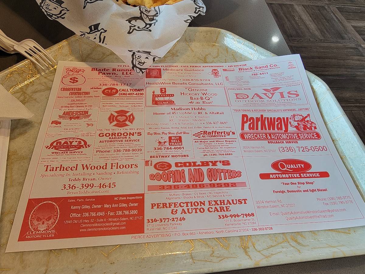 Menu at Mr. Barbecue, Winston-Salem, Peters Creek Pkwy
