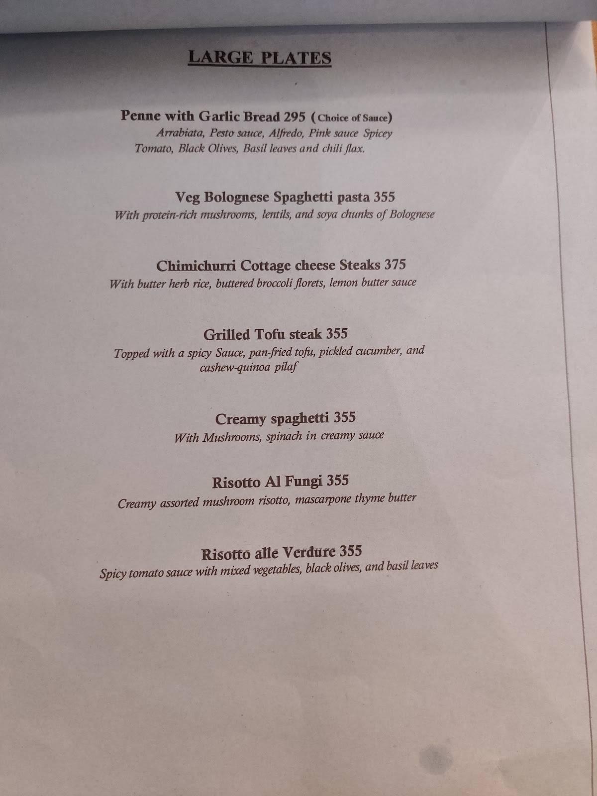 Menu at MY.KA Cafe Mysore, Mysuru