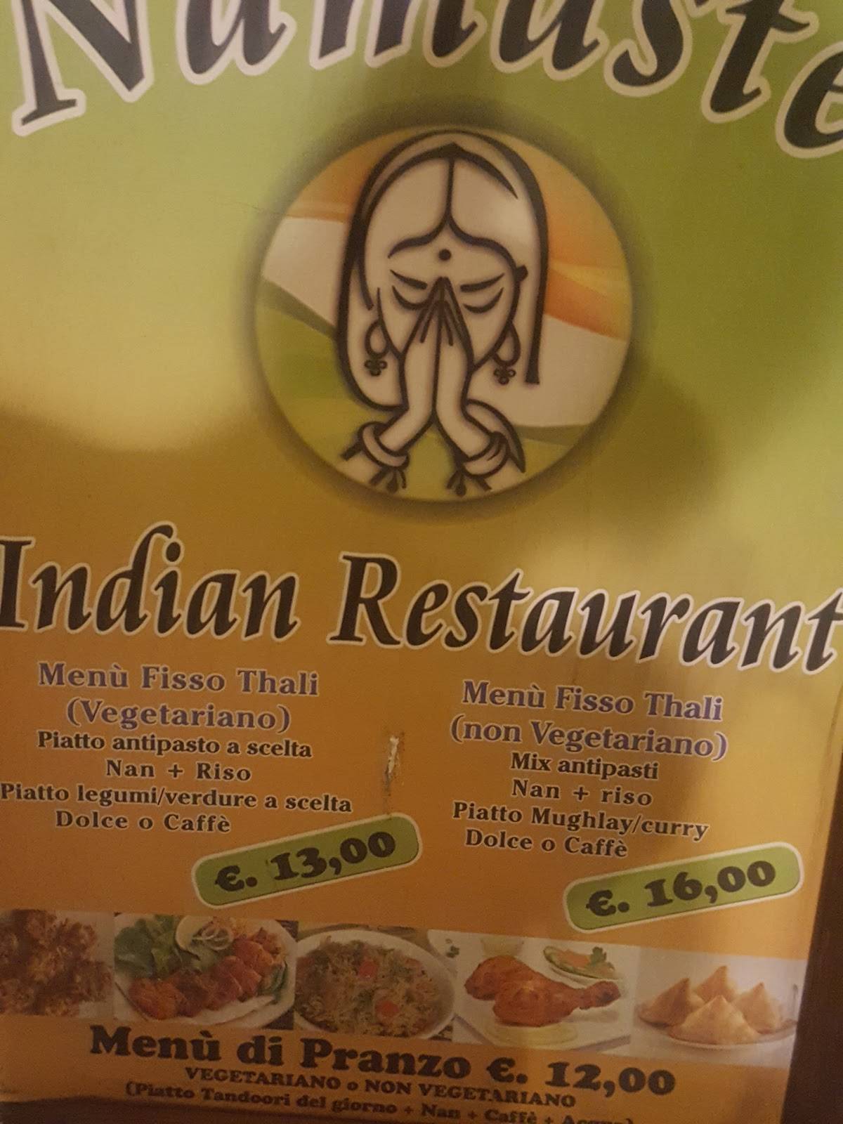 Menu da Namastè India ristorante, Pisa