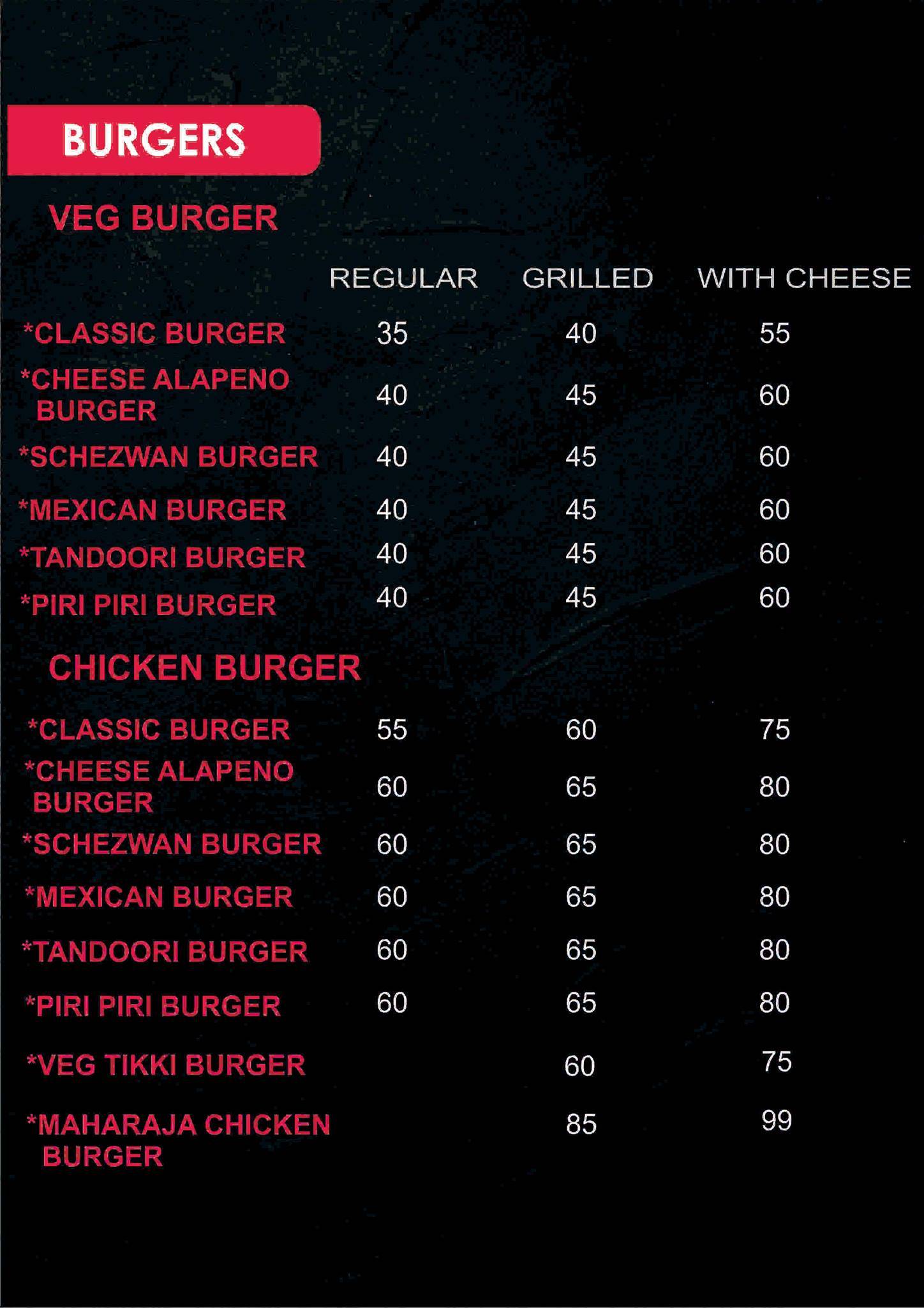 Menu at Jules, Navi Mumbai