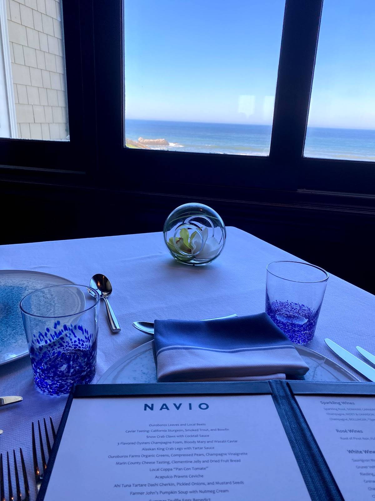 Menu at Navio restaurant, Half Moon Bay