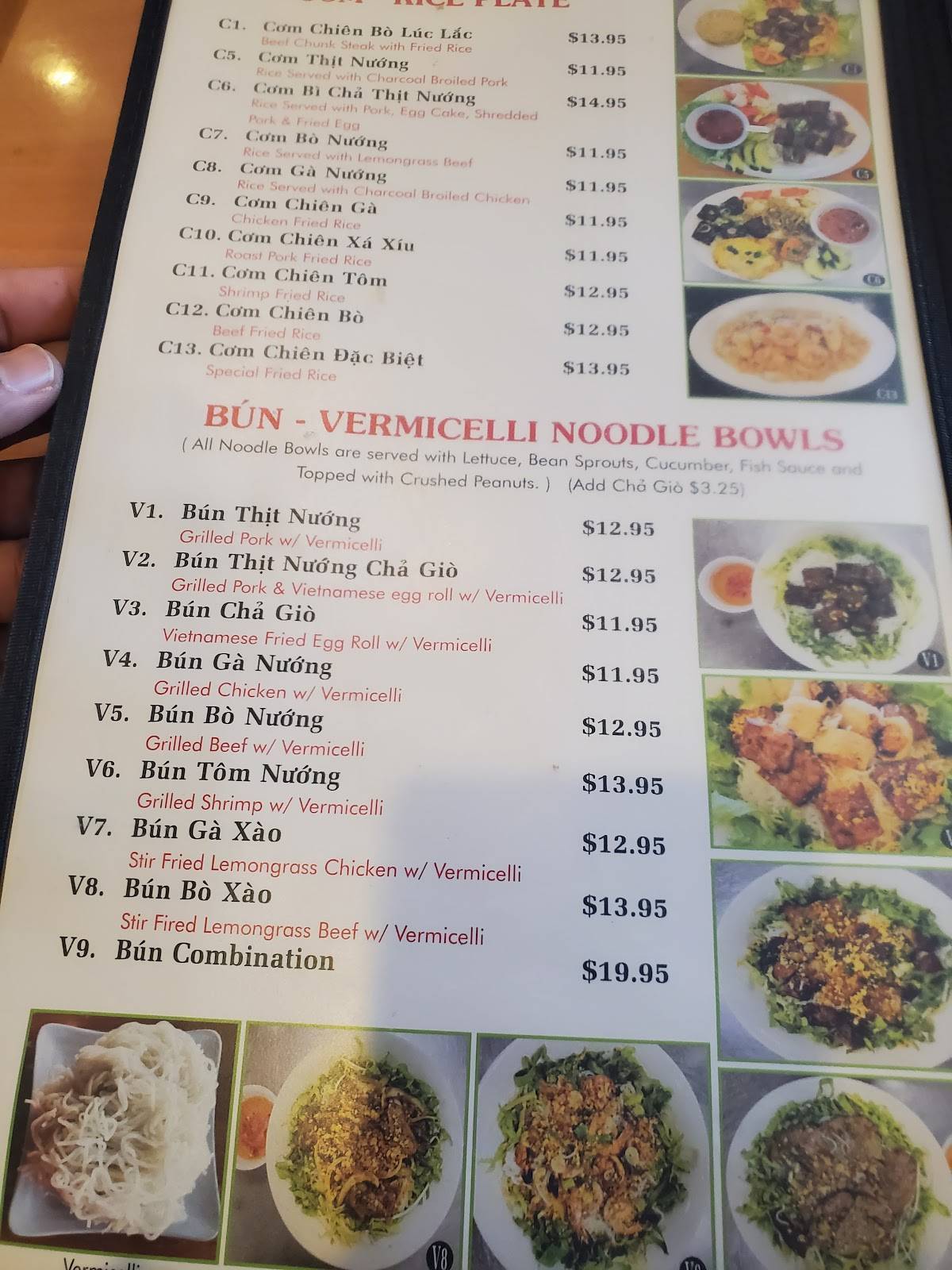 Menu at Phở NB restaurant, New Braunfels