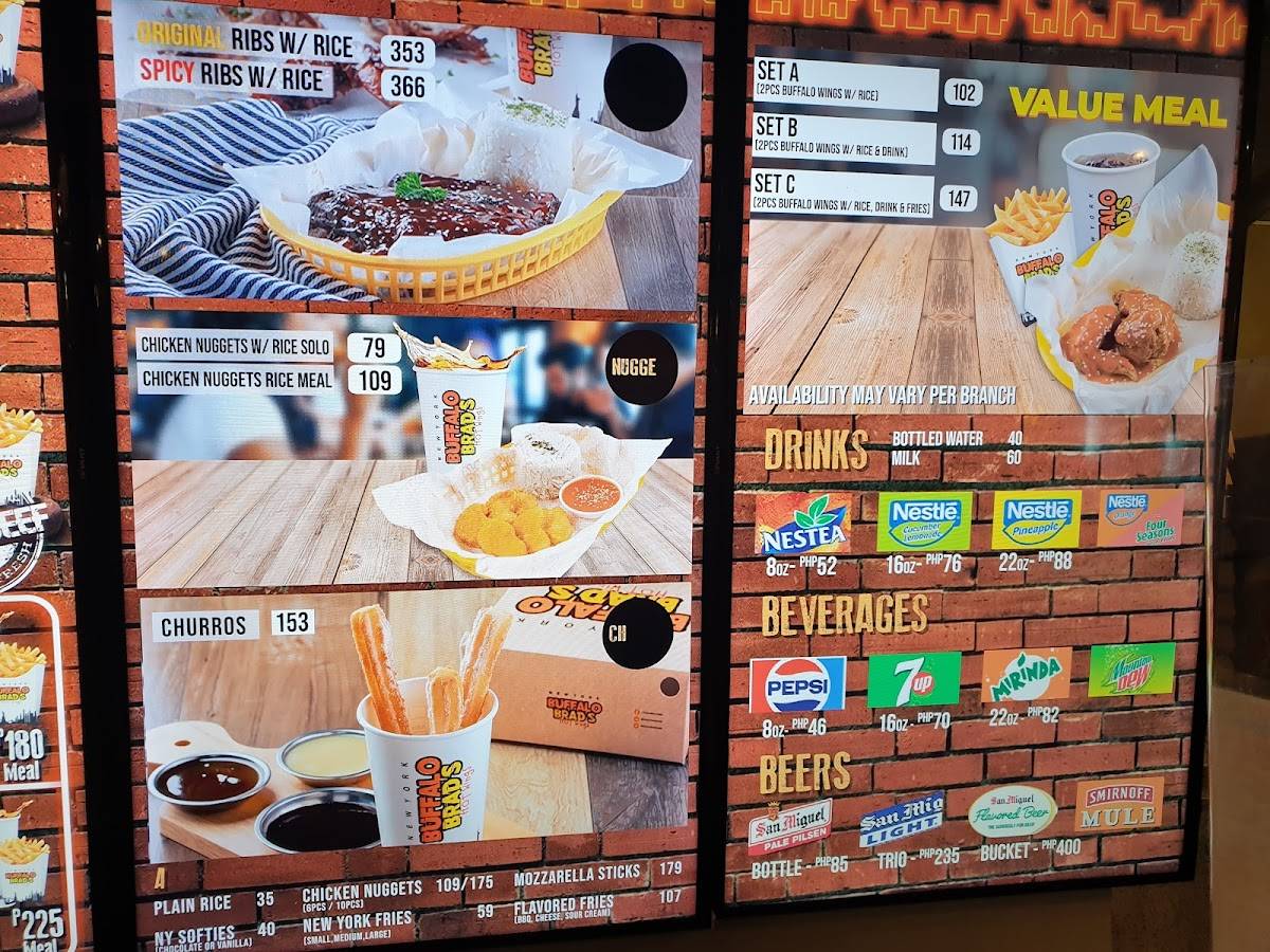 Menu at New York Buffalo Brad's Hot Wings restaurant, Cebu City, Garden ...