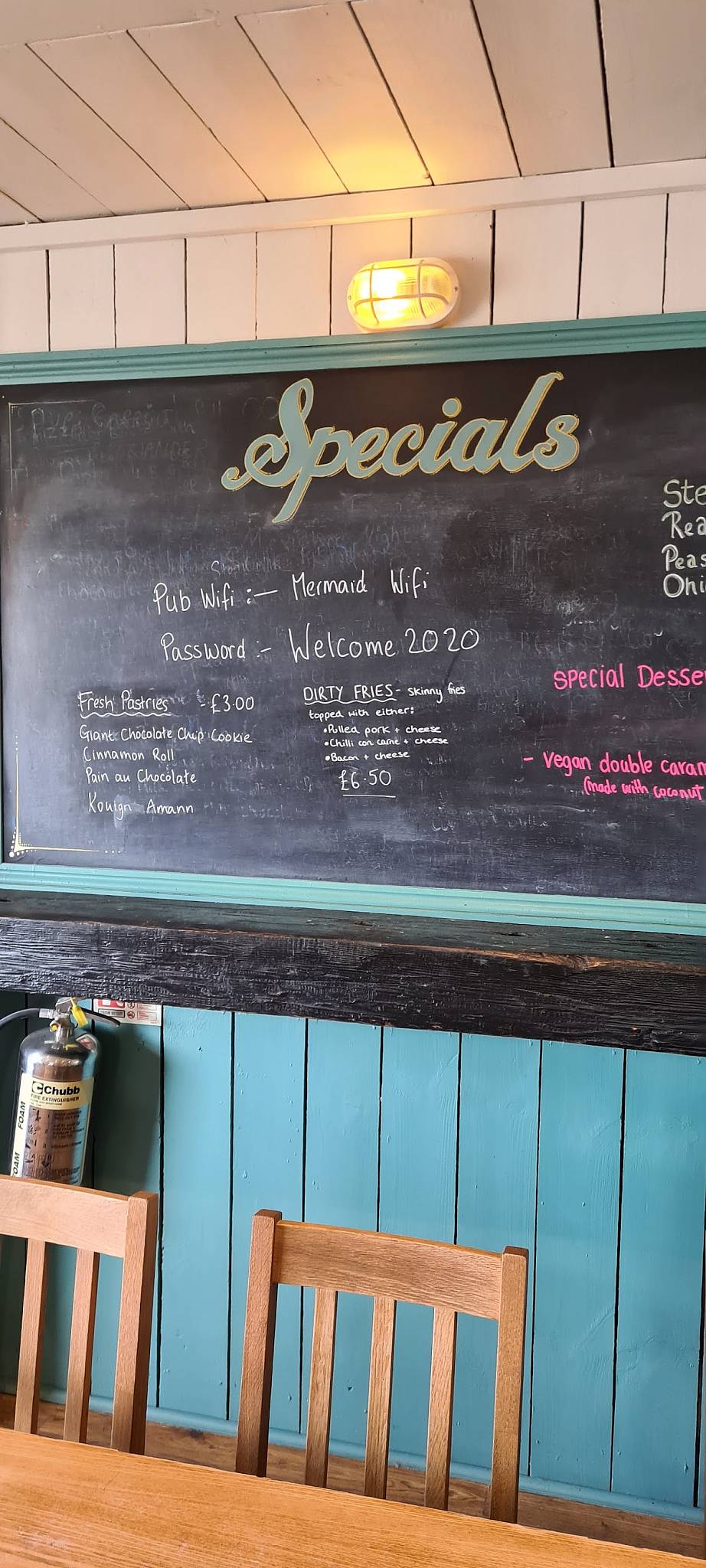 Menu at The Mermaid Inn pub & bar, Newquay