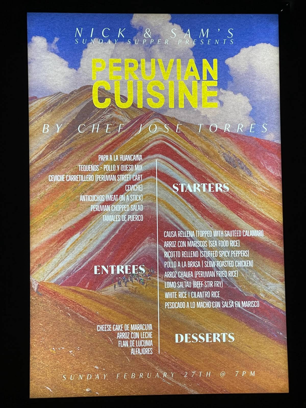 Menu at Nick & Sam's steakhouse, Dallas, Maple Ave