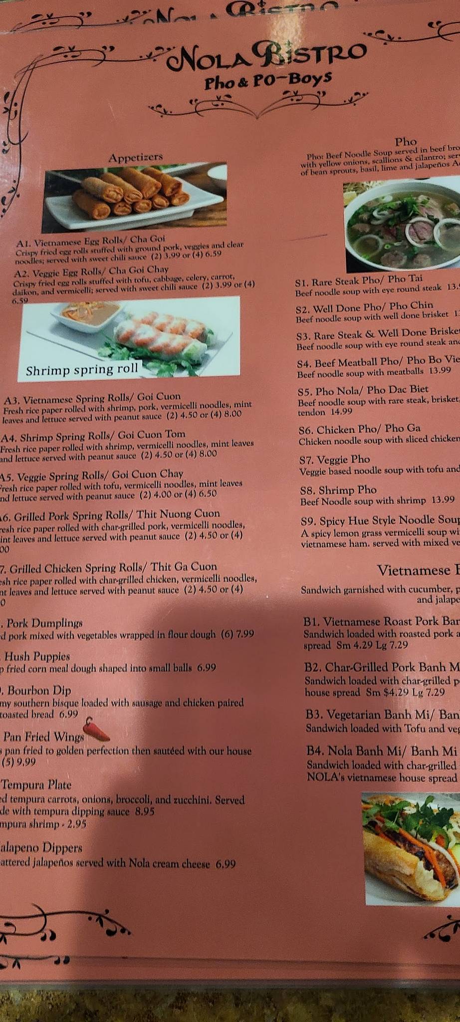 Menu at Noosh Afghan Cuisine restaurant, Lansing