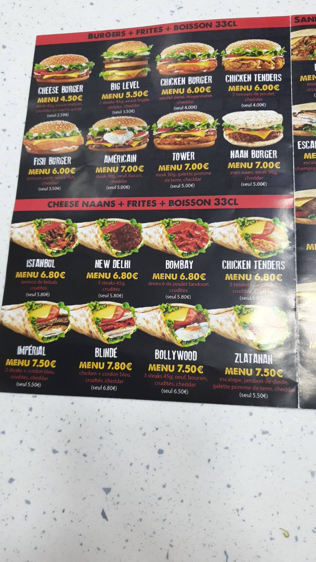 Menu at O FIVE PIZZERIA, Fosses