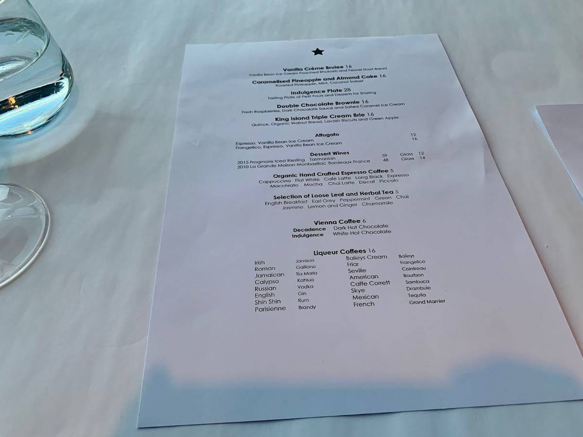 Menu at Ocean Restaurant and Bar - Blue Bay, Blue Bay