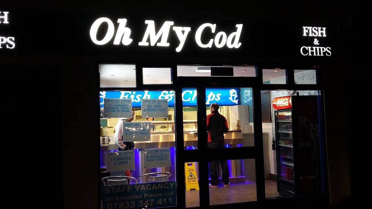 Menu at Oh My Cod fast food, Aldershot