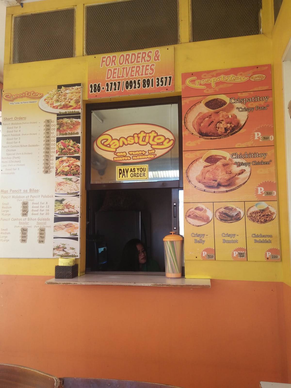 Carta del restaurante Pansititoy - Catalunan Grande Branch, Dávao