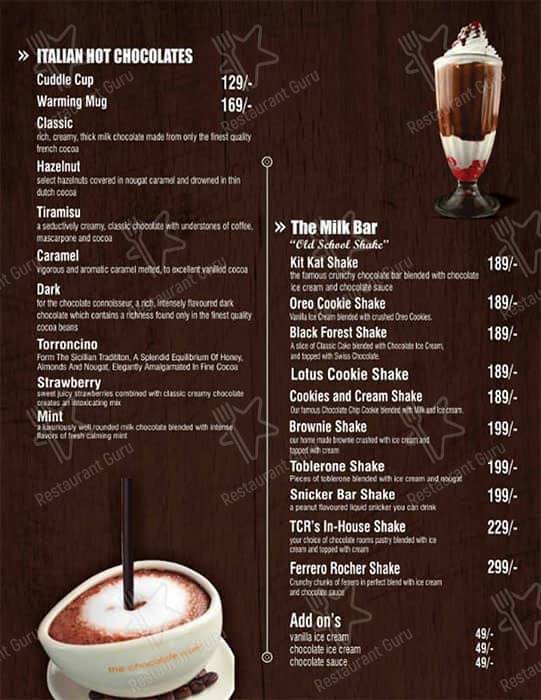 Menu at The Chocolate Room, Patna, First Floor