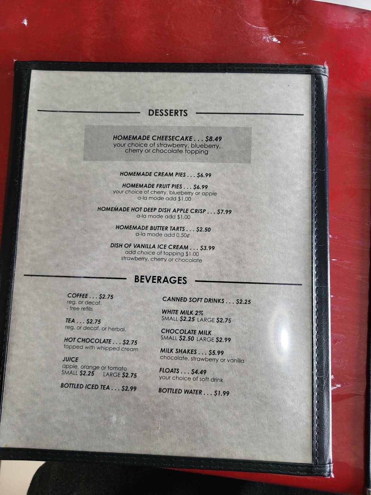 Menu at Patricia Inn Family Restaurant, Dryden