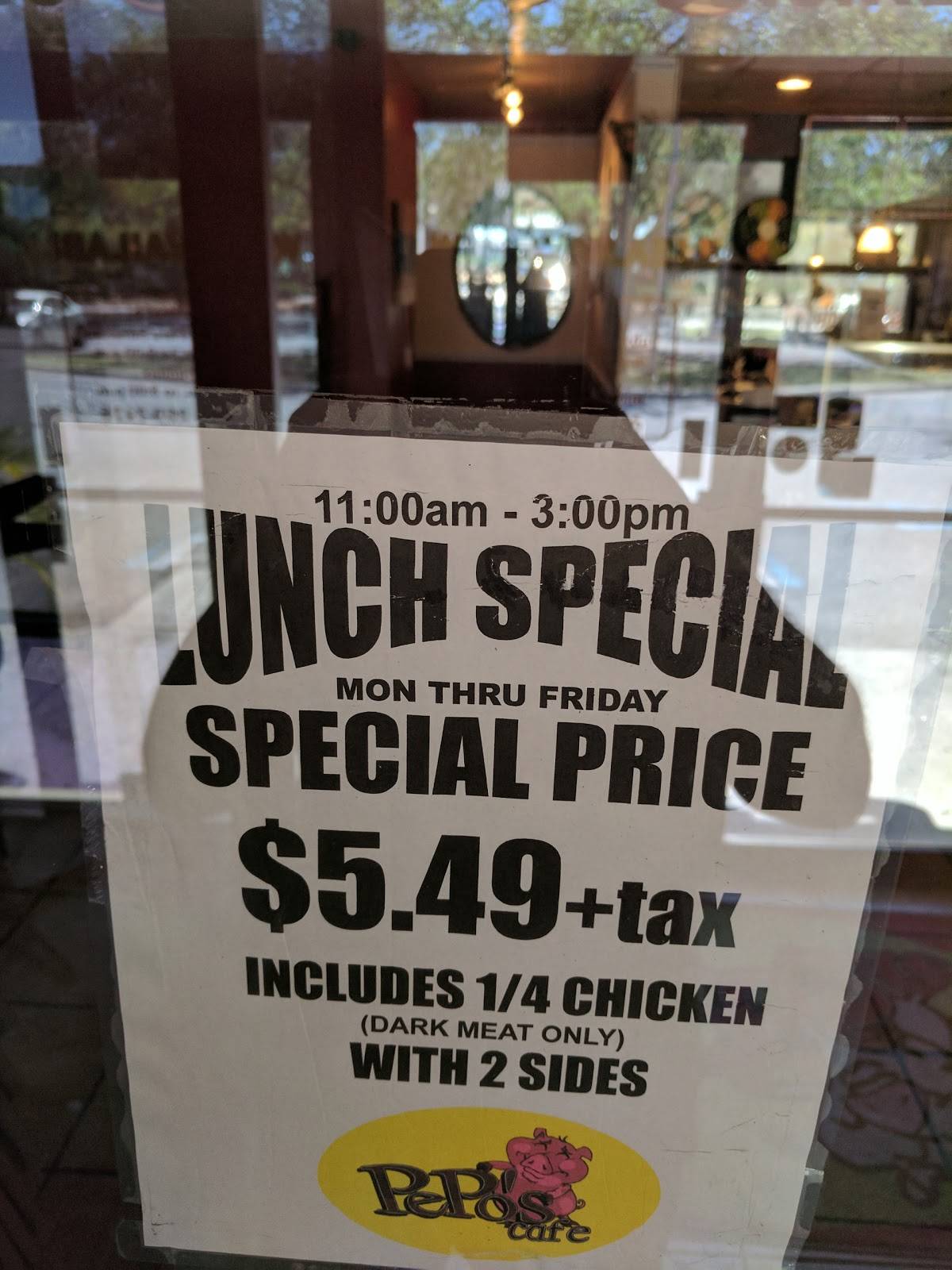 Menu at Pepo's Cafe - Northdale Blvd, Tampa