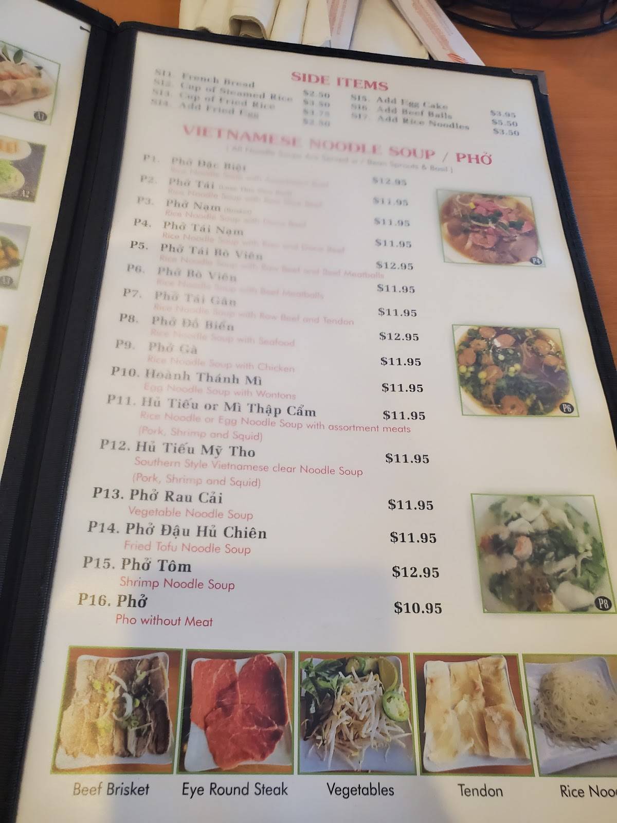 Menu at Phở NB restaurant, New Braunfels