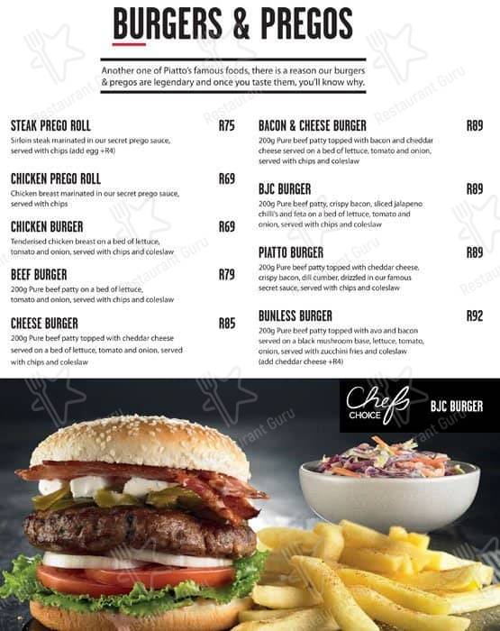 Menu at Piatto Alberton restaurant, New Redruth, Shop 32