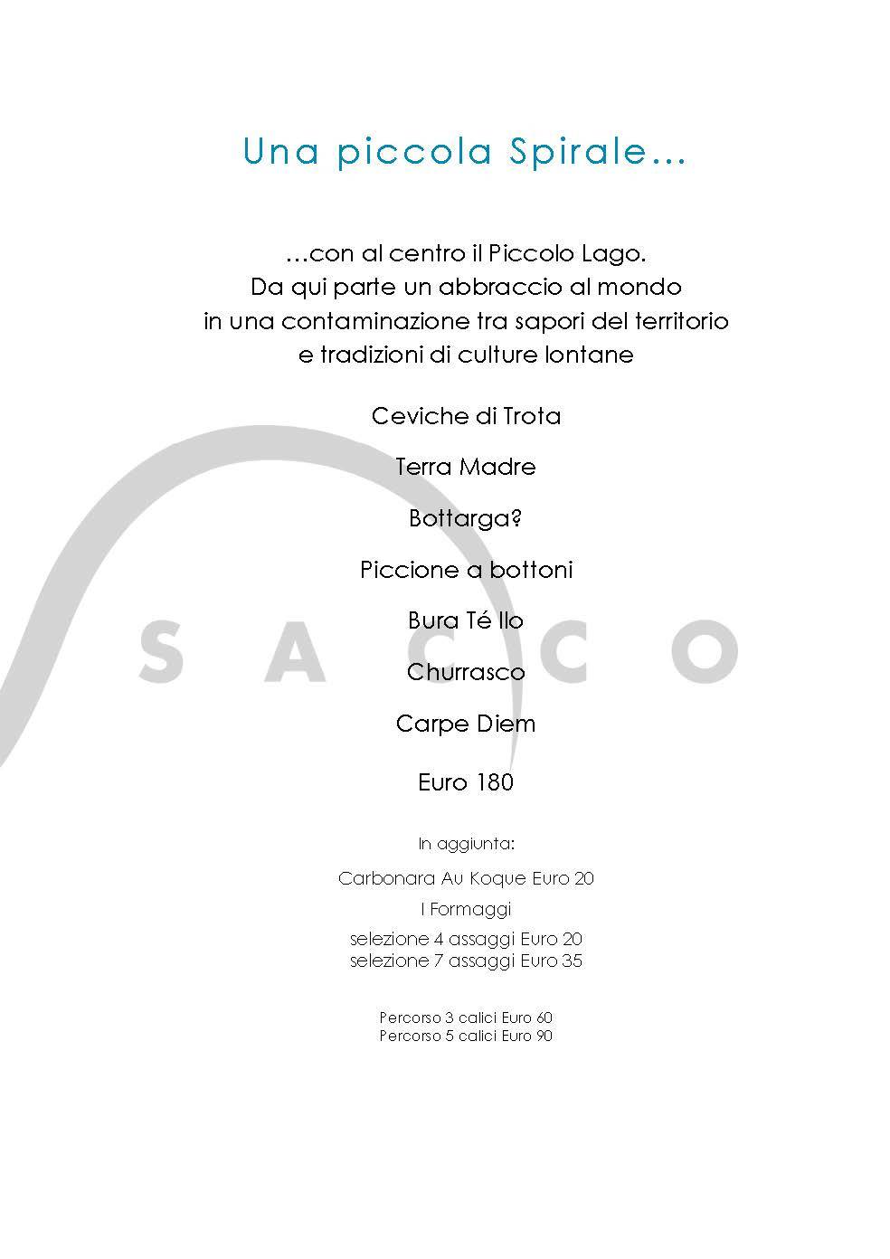 Speisekarte von Piccolo Lago Restaurant, Fondotoce