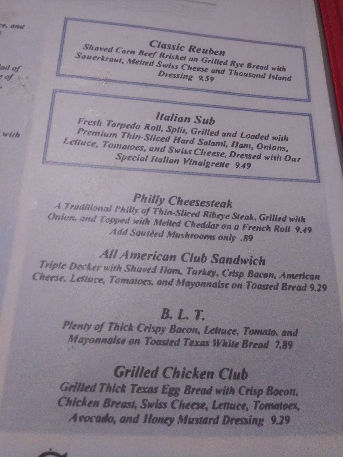 Menu at Pipers Restaurant, Flat Rock