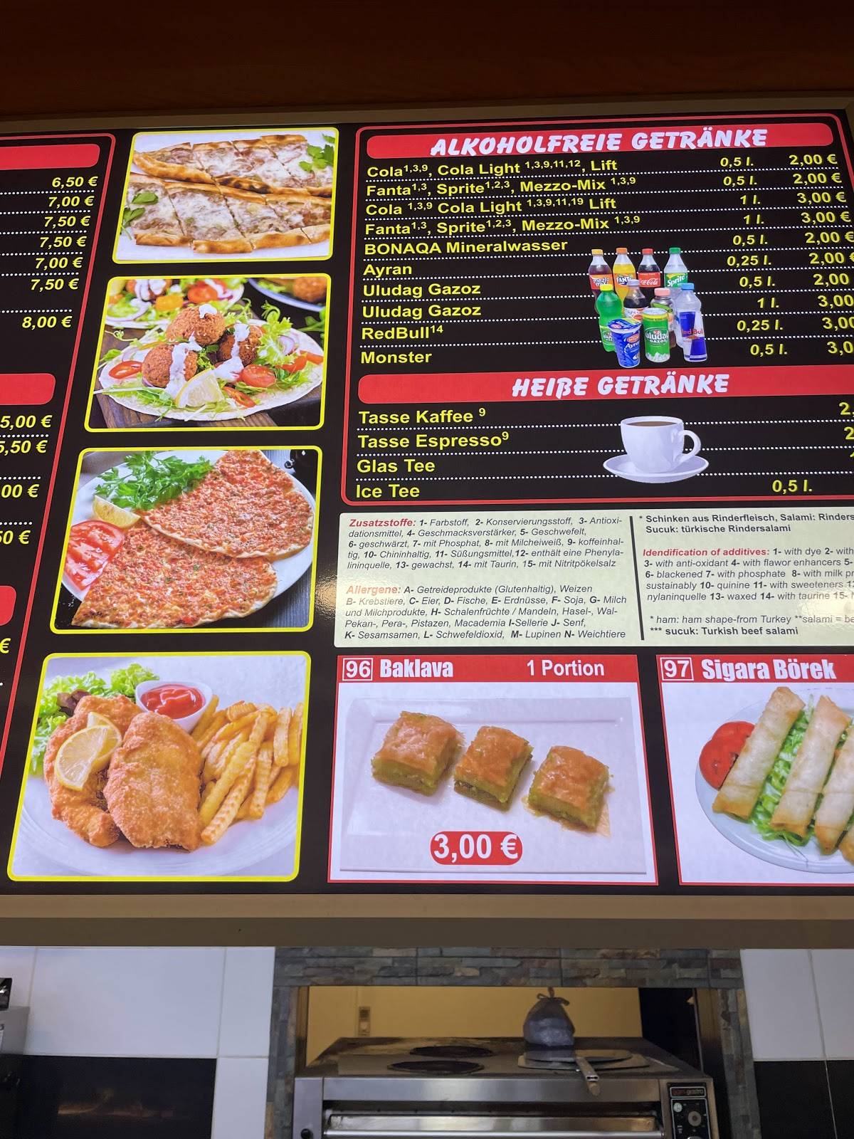 Speisekarte von Ferhat Döner, Kebab & Pizza Haus, Mehlingen