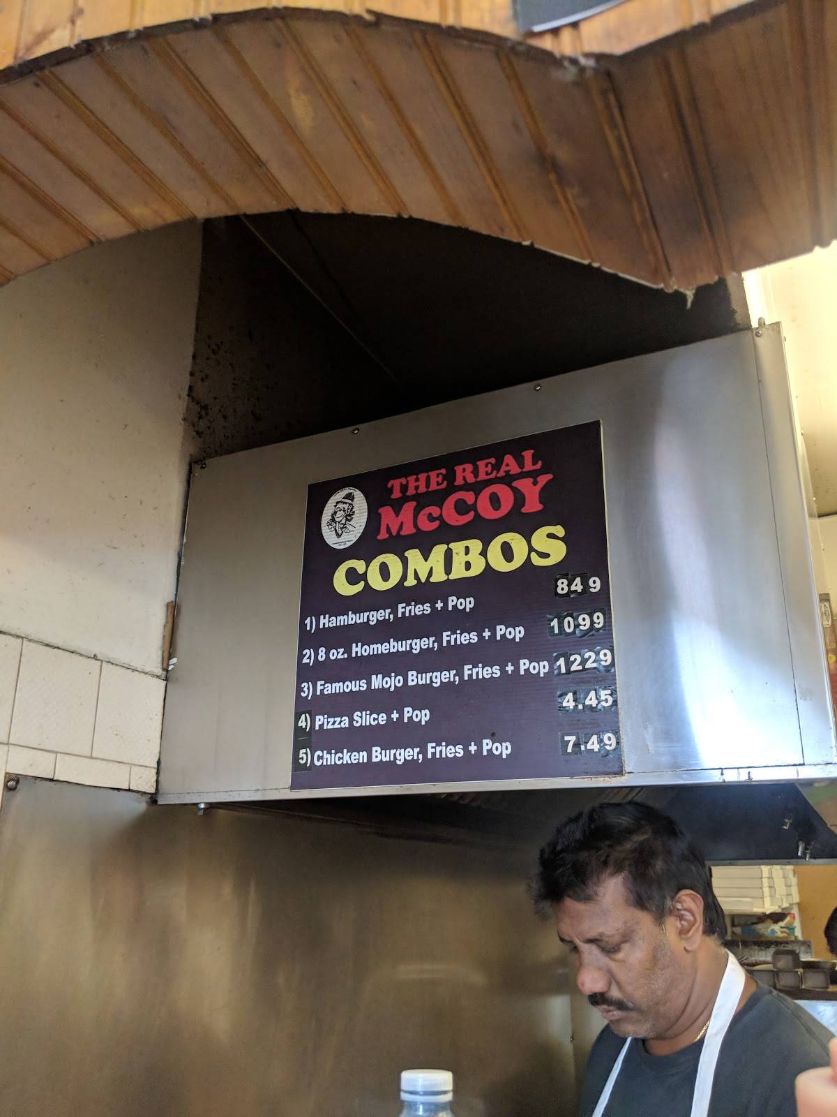 Menu at The Real McCoy pizzeria, Toronto, Lawrence Ave E