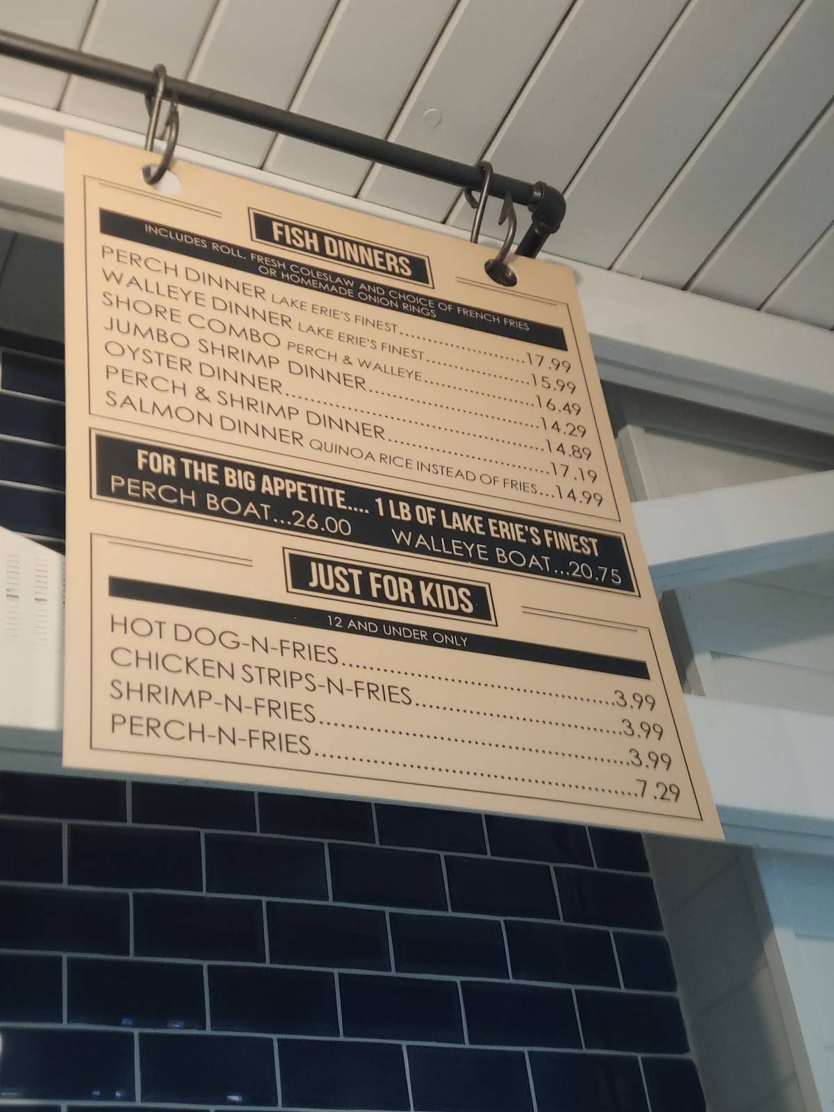 Menu at Jolly Rogers Seafood House restaurant, Port Clinton