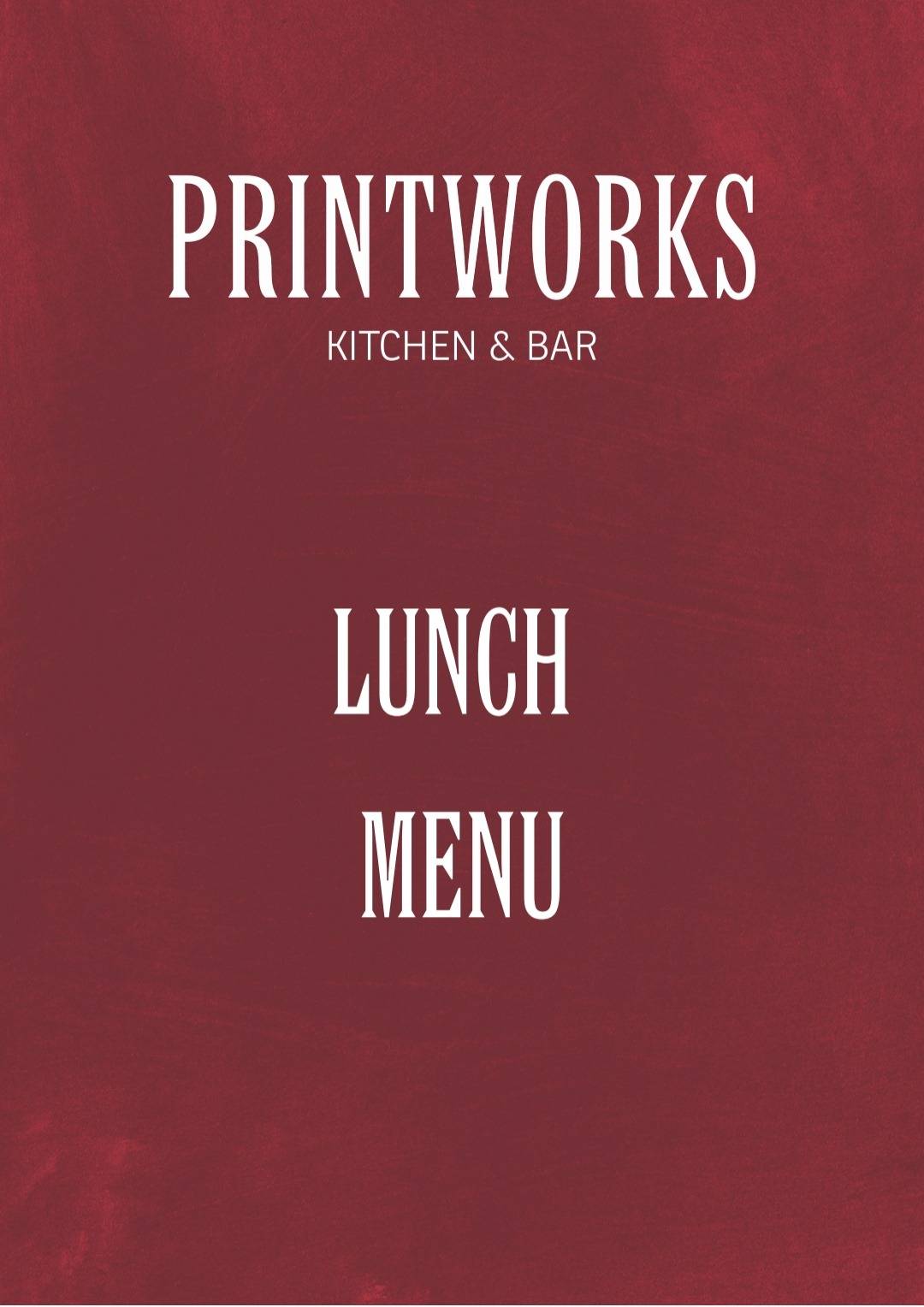 Menu at Printworks Kitchen & Bar, Leeds