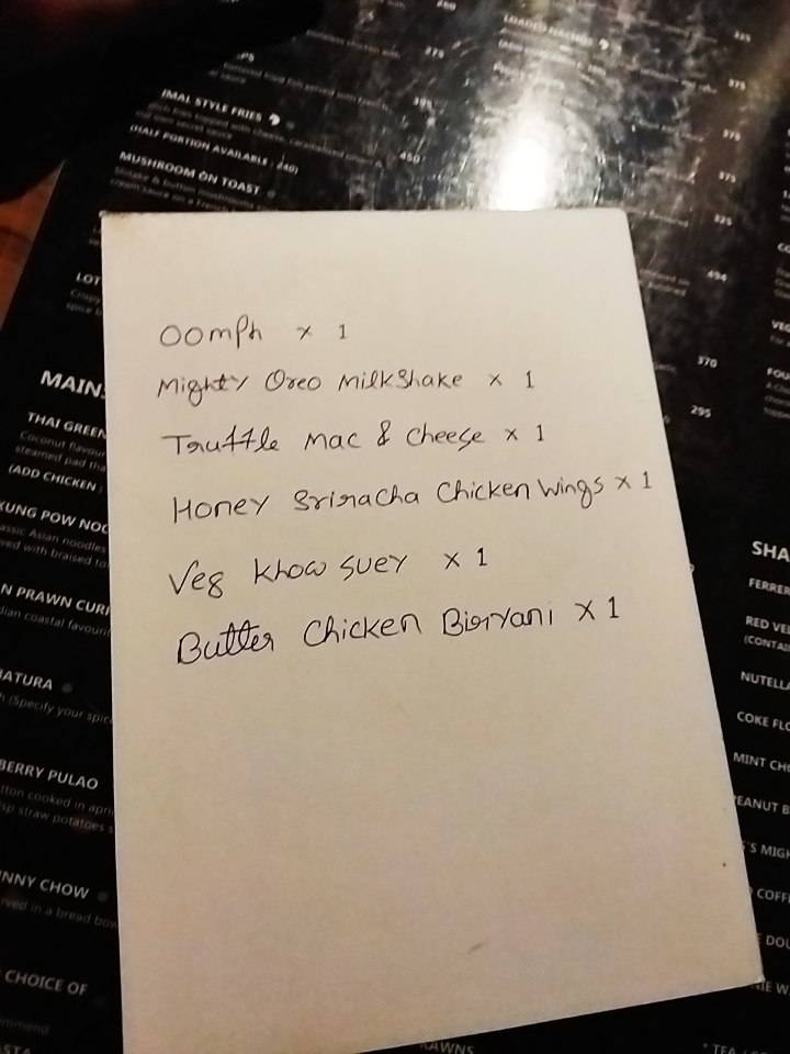 Menu at 145 Bandra, Mumbai