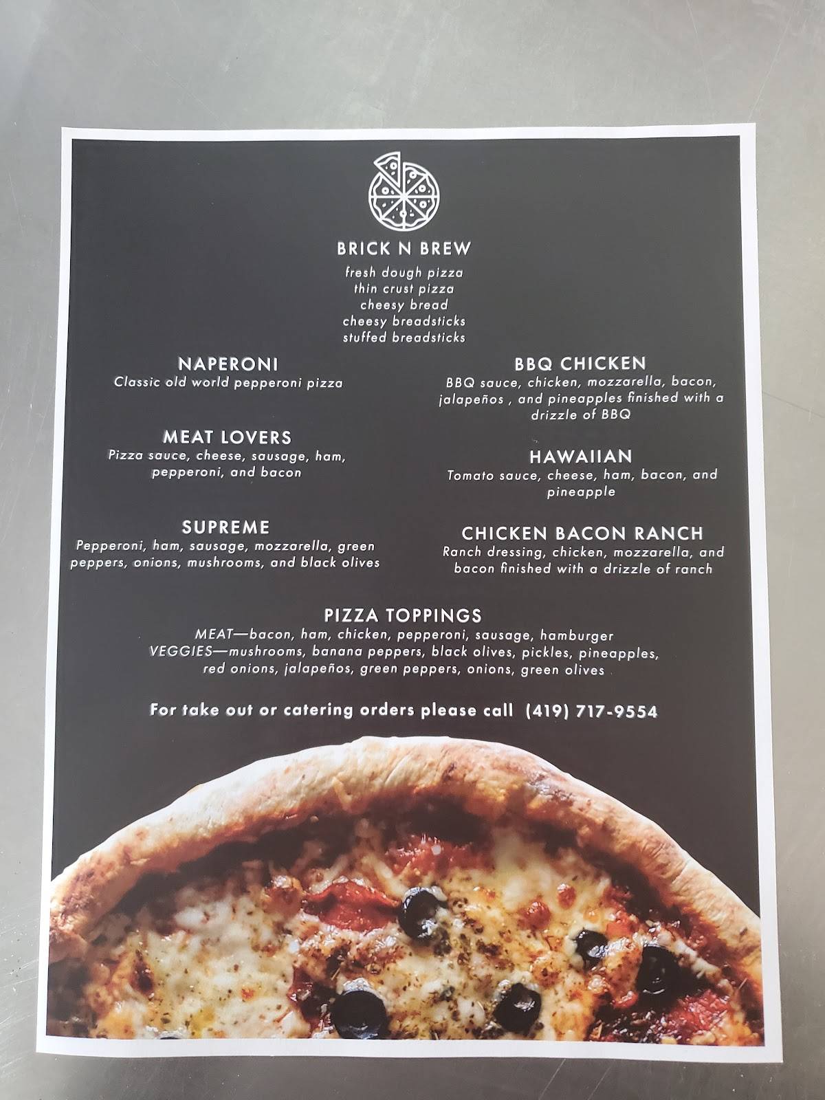 Menu at Brick N' Brew Pub, Napoleon