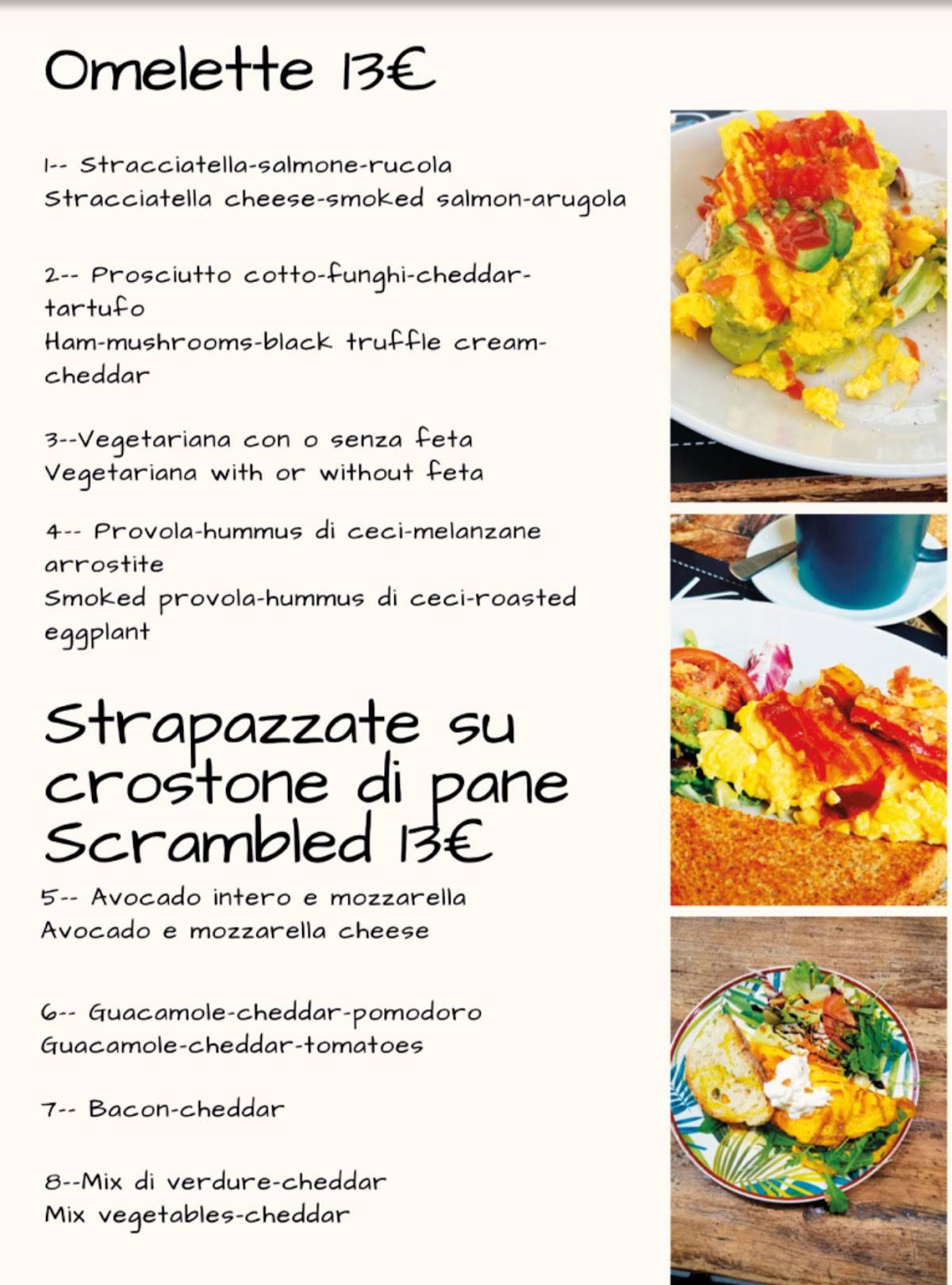 Menu da Cafè Memè International Bistrot pub & bar, Roma