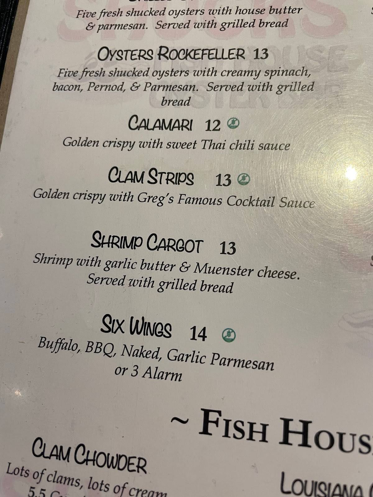 Menu at Shucks Fish House & Oyster Bar, Omaha, Leavenworth St