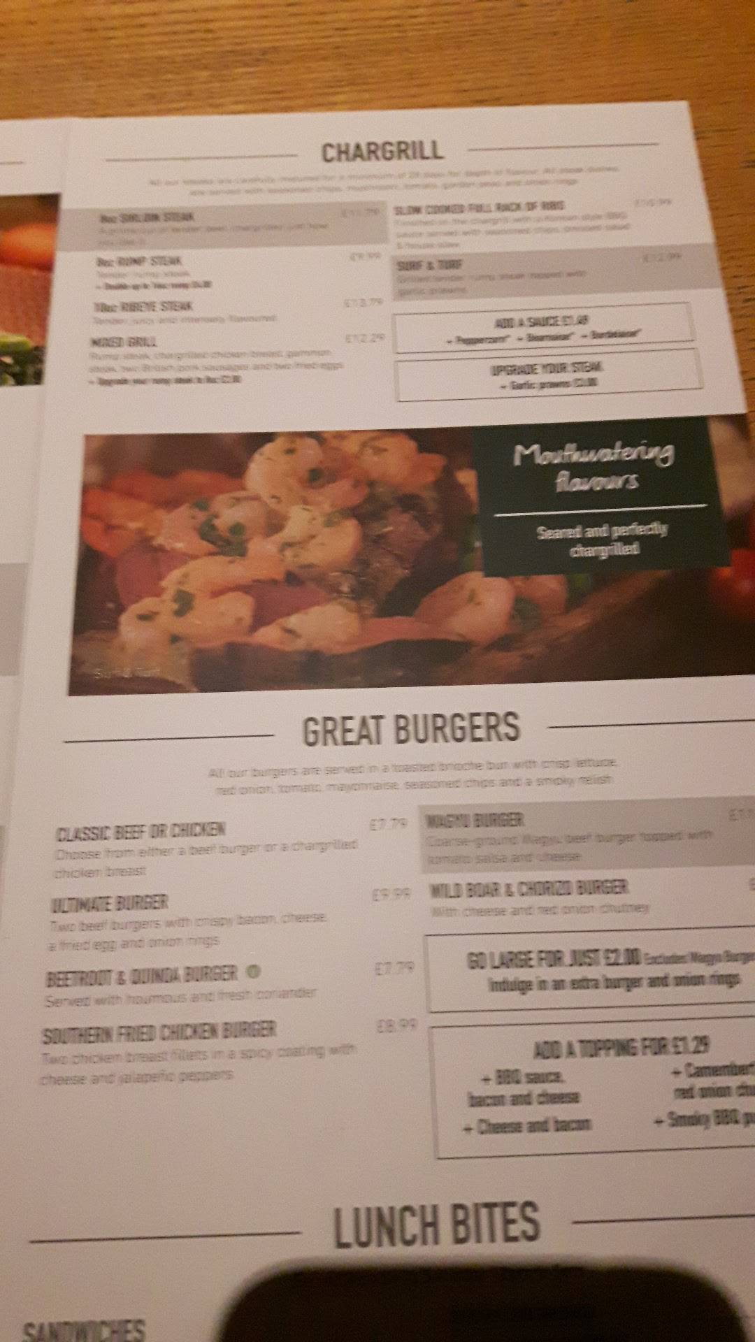 Menu at The Greatfield pub & bar, Cheltenham